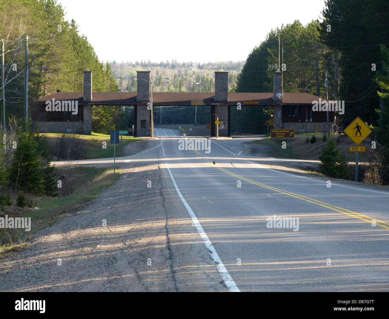 The East Gate Entrance To Algonquin Provincial Park Near Whitny Ontario ...