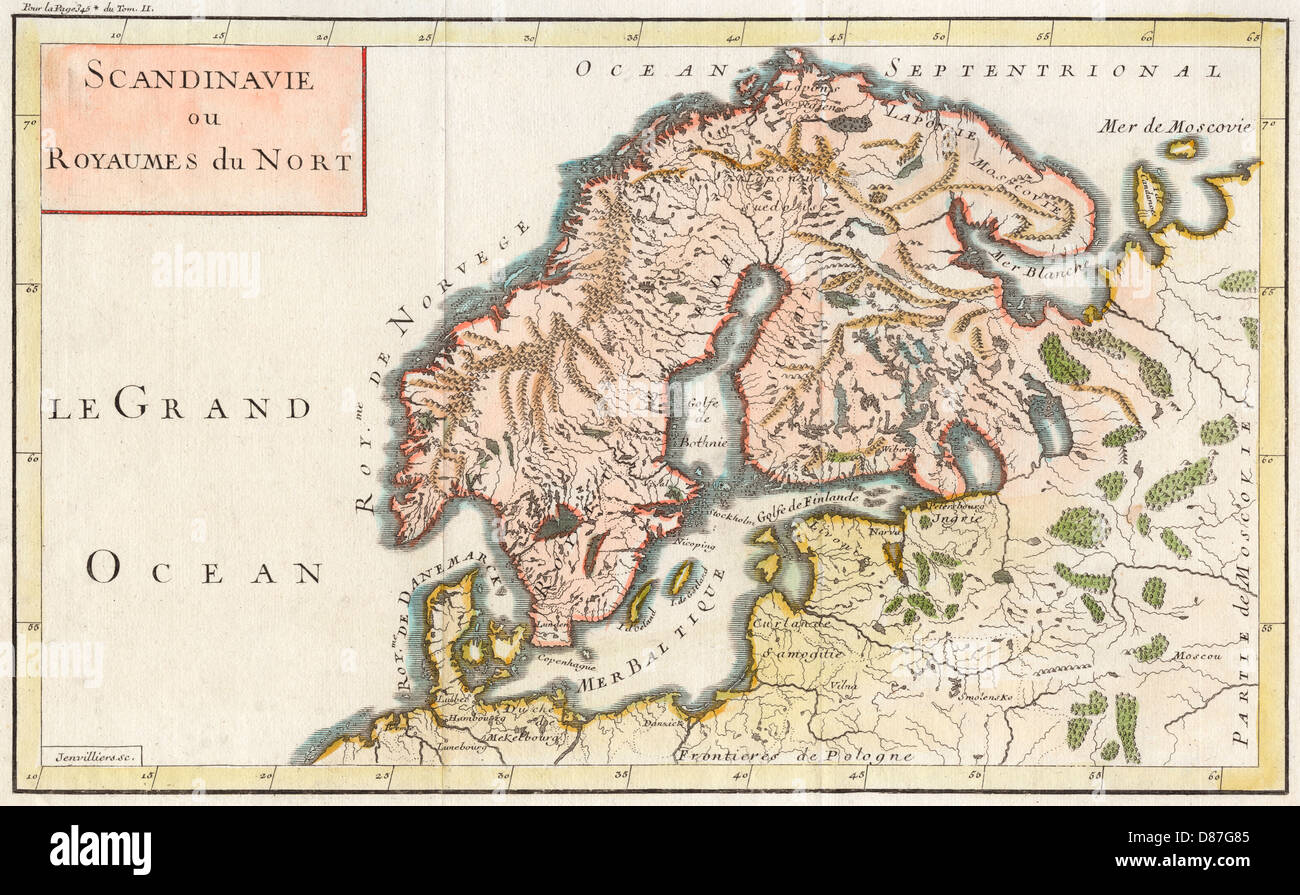 Scandinavia map hi-res stock photography and images - Alamy