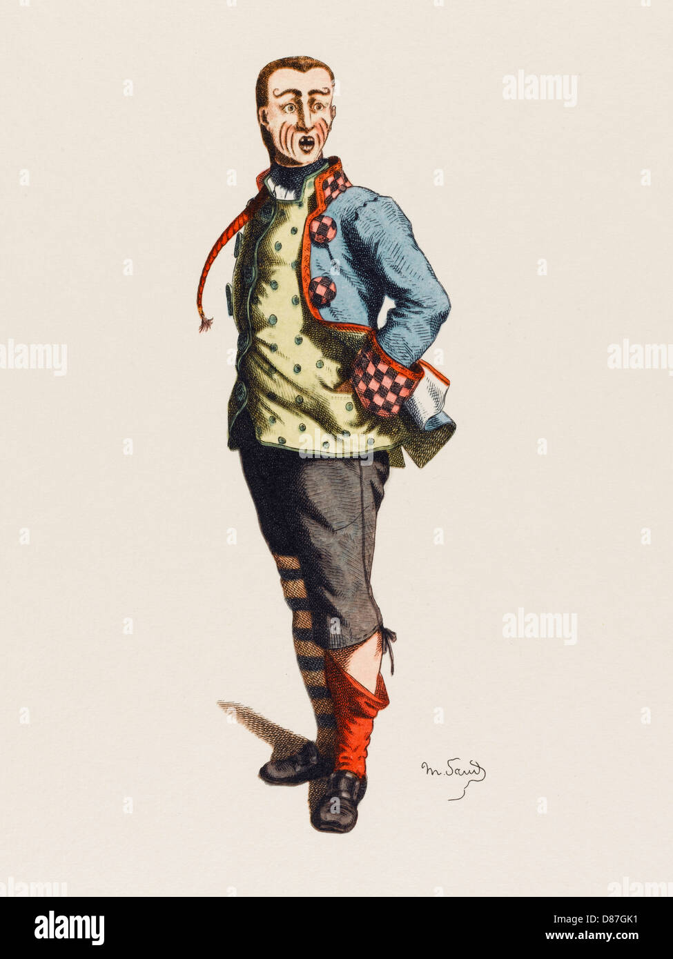 Commedia Dell'Arte - Stenterello Stock Photo - Alamy