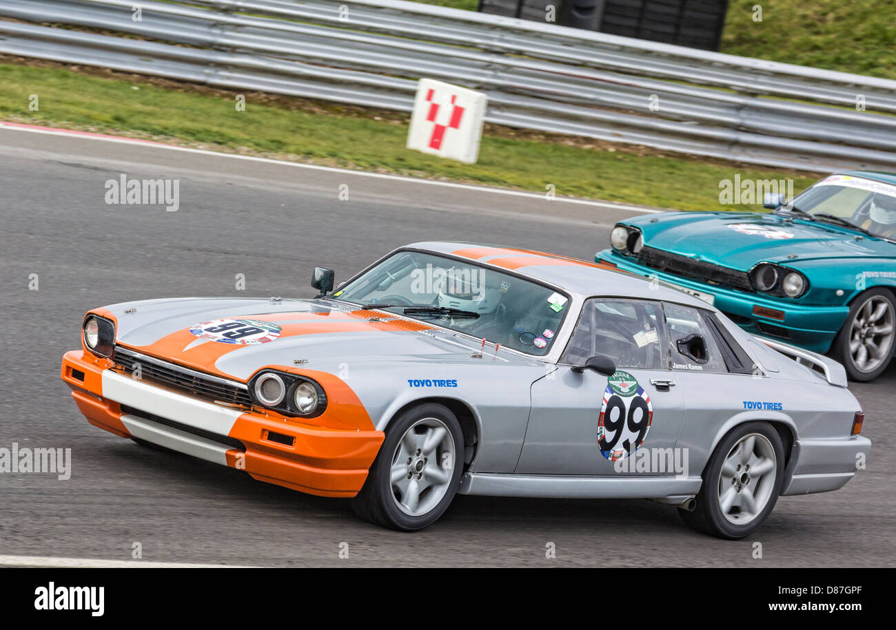 1977 Jaguar XJS with driver James Ramm at the 2013 CSCC Snetterton ...
