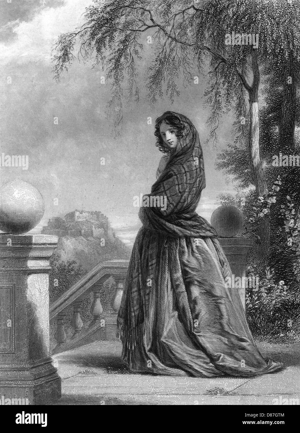 SCOTTISH GIRL 1840S Stock Photo - Alamy