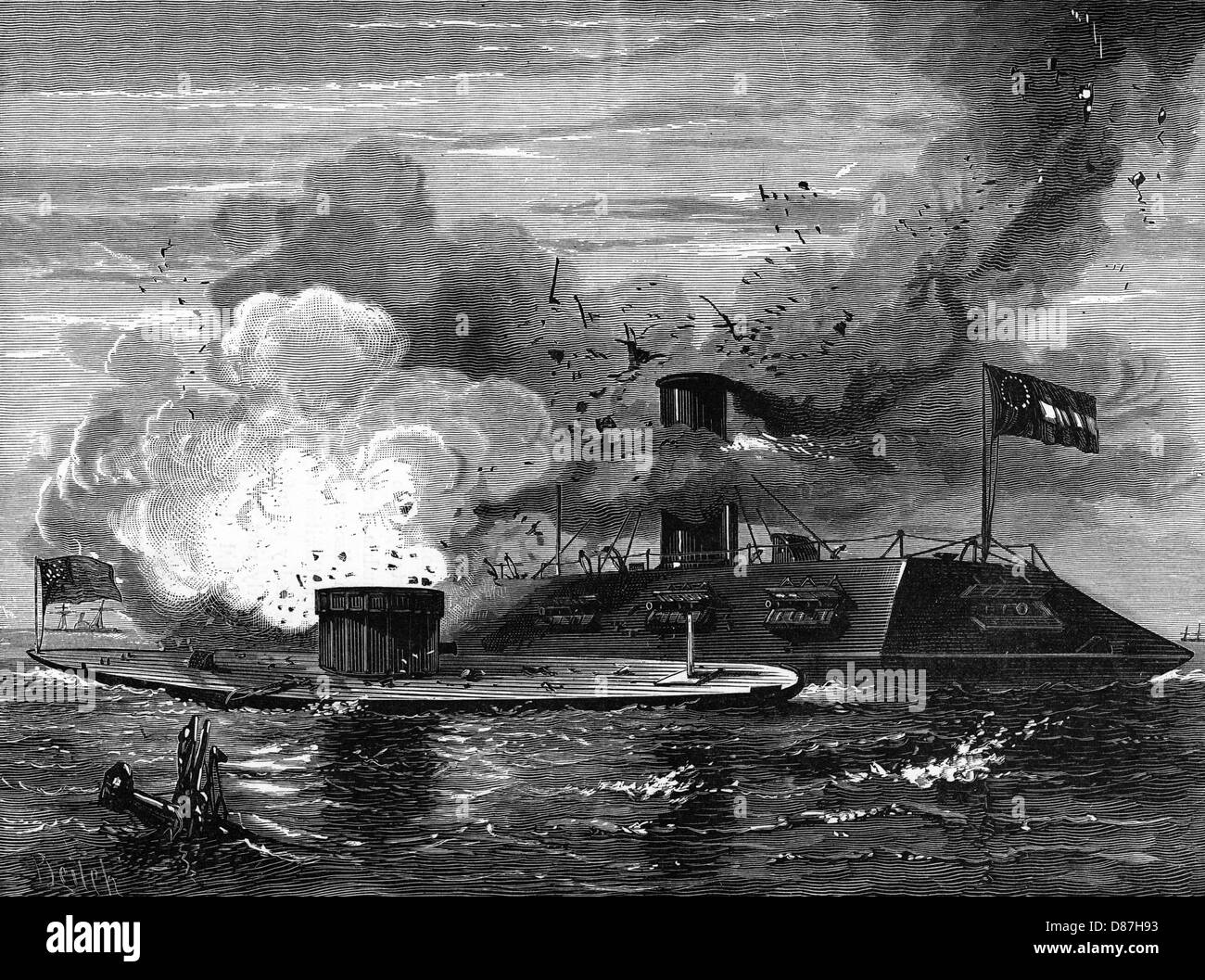 The monitor and merrimac Black and White Stock Photos & Images - Alamy