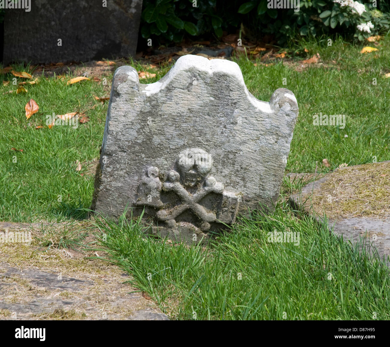 18th C, Gravestone, Skull and Crossbones, Aghalurcher Church, Upper ...