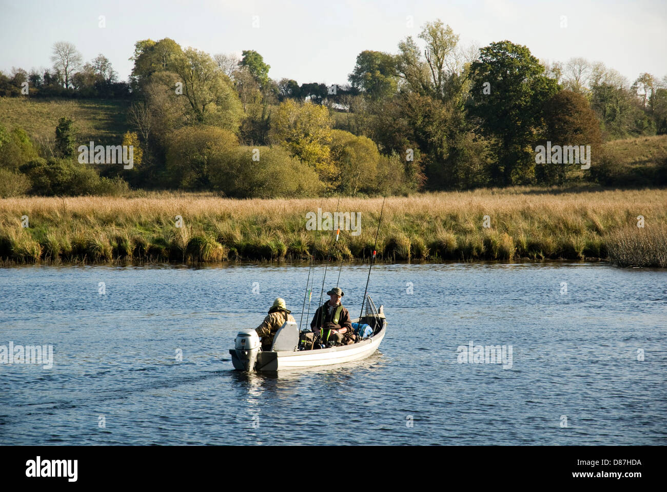 Fishing, Upper Lough Erne, County Fermanagh, Northern Ireland Stock ...