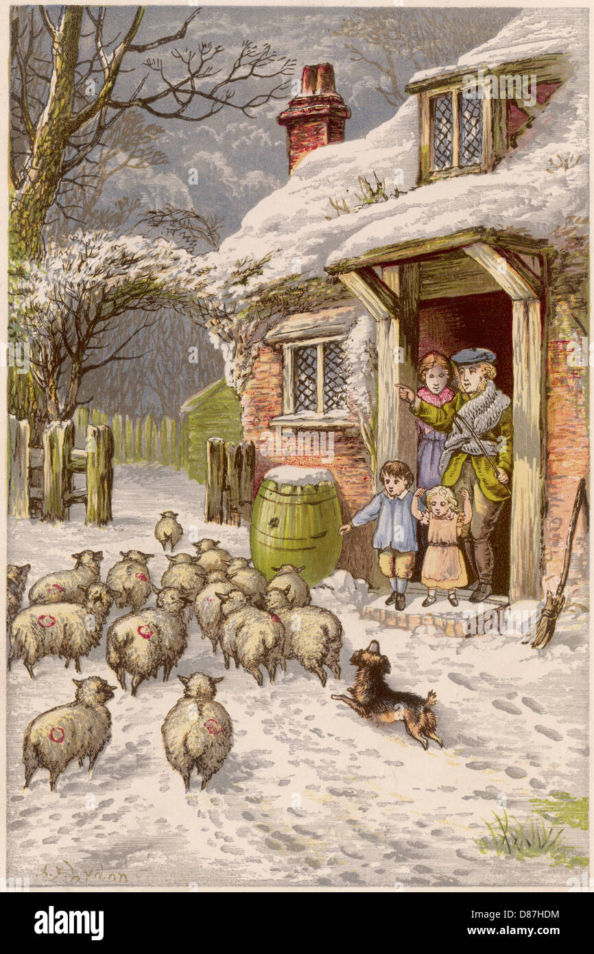 LYDON/FARM IN WINTER1873 Stock Photo - Alamy