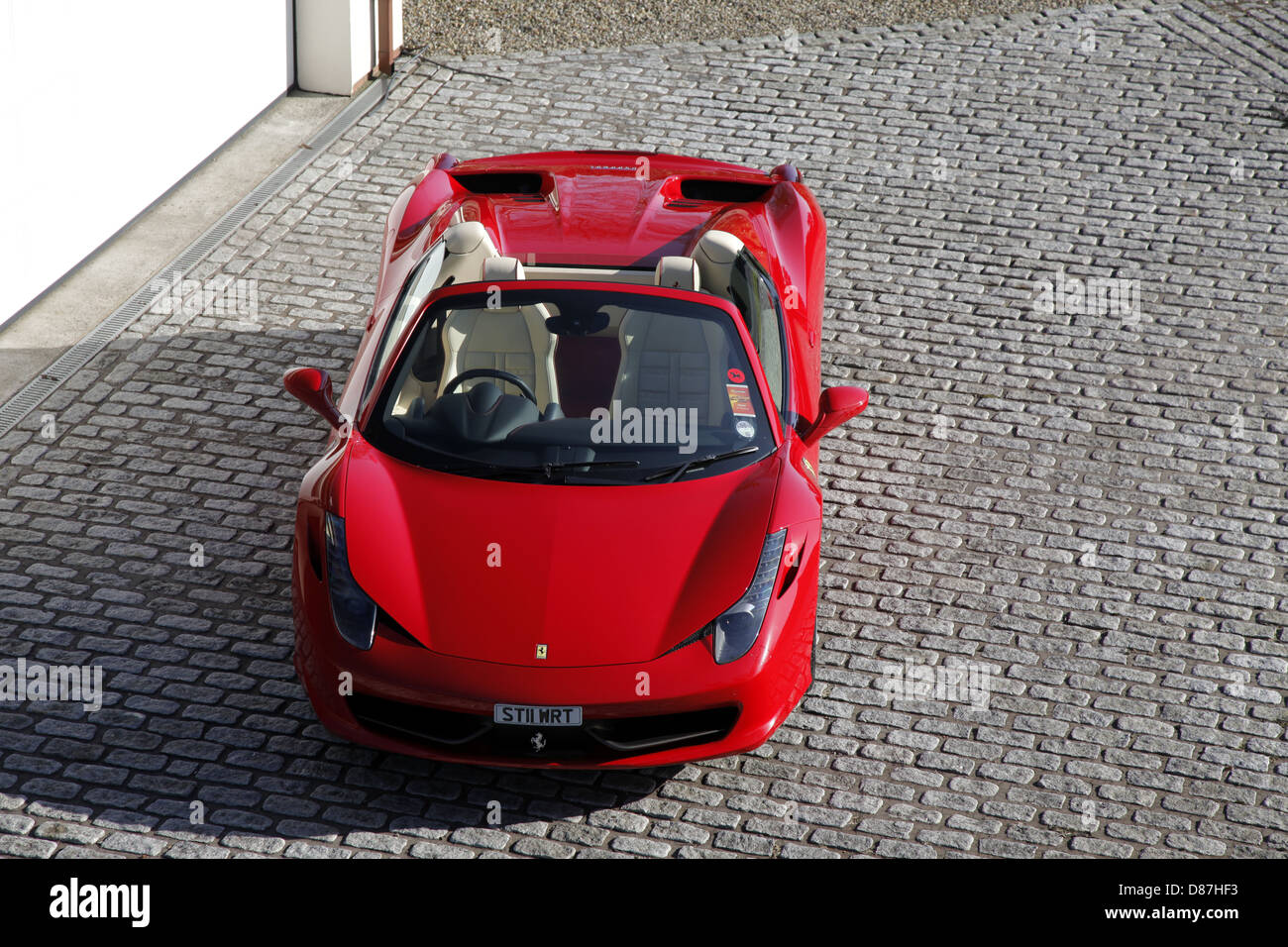 RED FERRARI 458 SPIDER CAR SCARBOROUGH NORTH YORKSHIRE 02 March 2013 ...