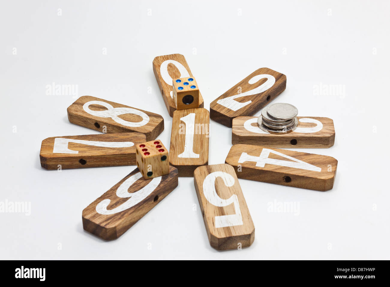 Counting numbers using dice Stock Photo - Alamy