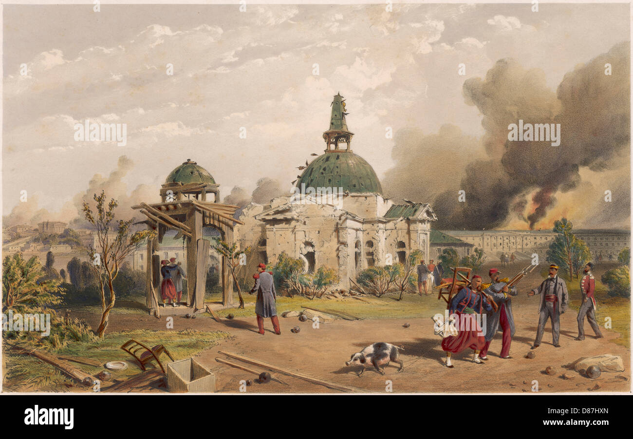 Siege of Sevastopol, Crimean War Stock Photo - Alamy