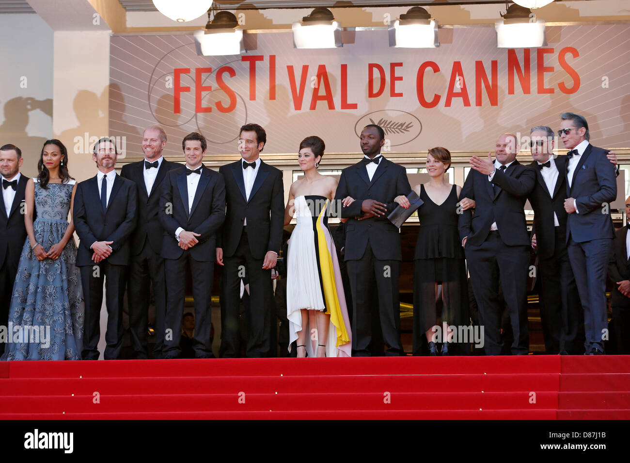 Cannes, France. May 20, 2013. Zoe Saldana, Billy Crudup, Noah Emmerich ...
