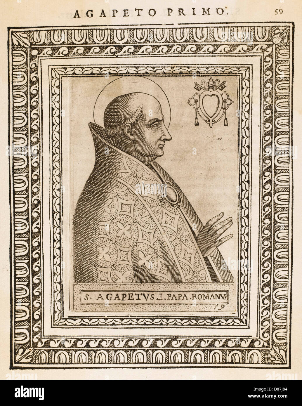 POPE AGAPETUS I Stock Photo - Alamy