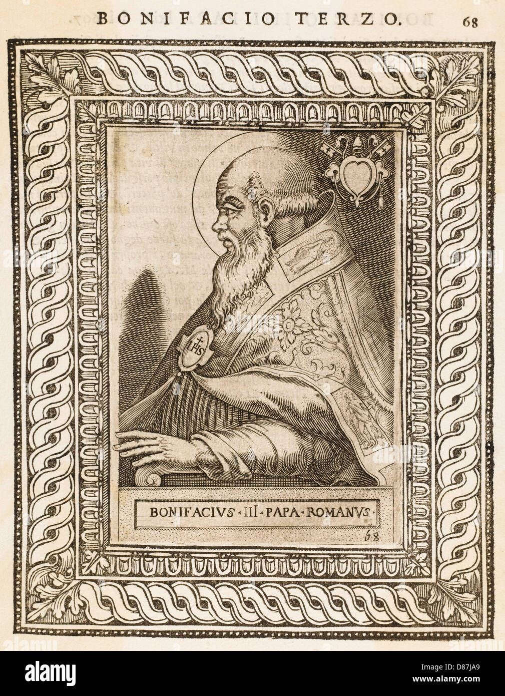 POPE BONIFACIUS III Stock Photo - Alamy