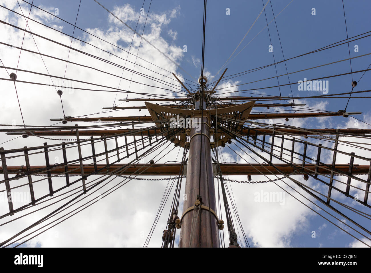 Masts spars and rigging RSS Discovery Dundee. polar exploration ship ...