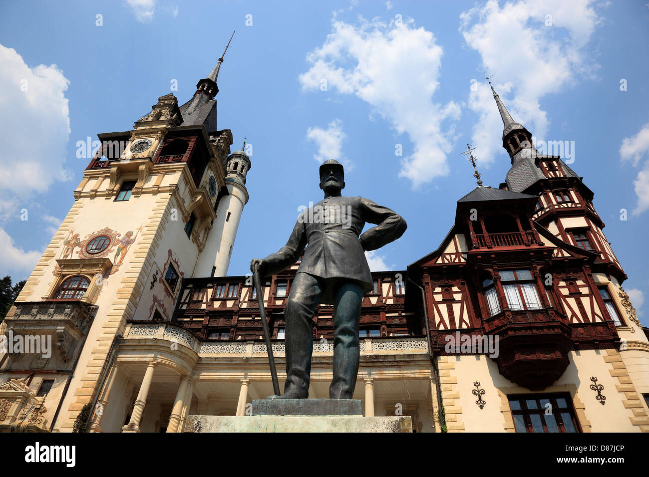 Peles Castle in Sinaia, large Wallachia, Romania Stock Photo - Alamy
