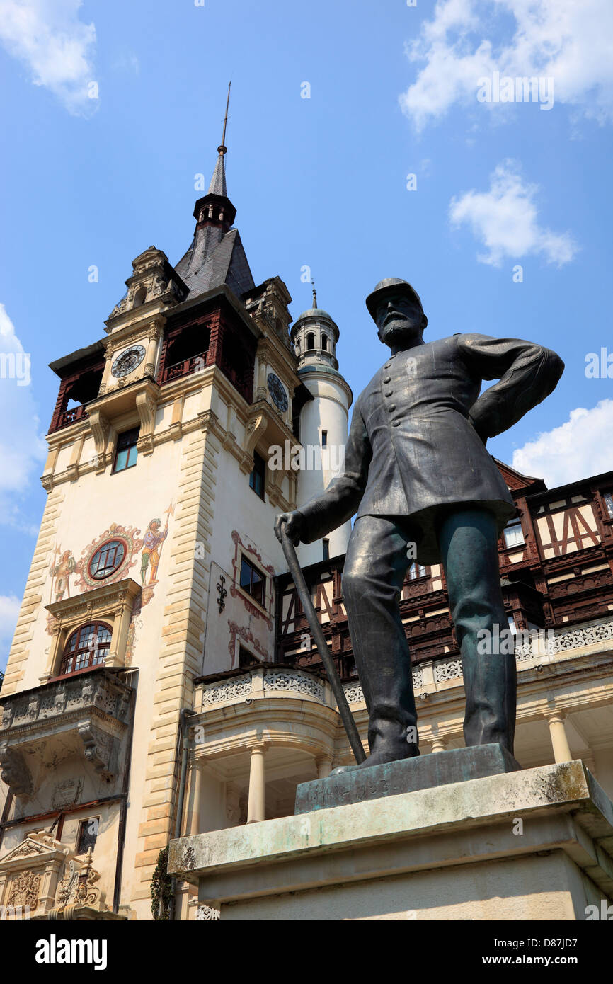 Peles Castle in Sinaia, large Wallachia, Romania Stock Photo - Alamy