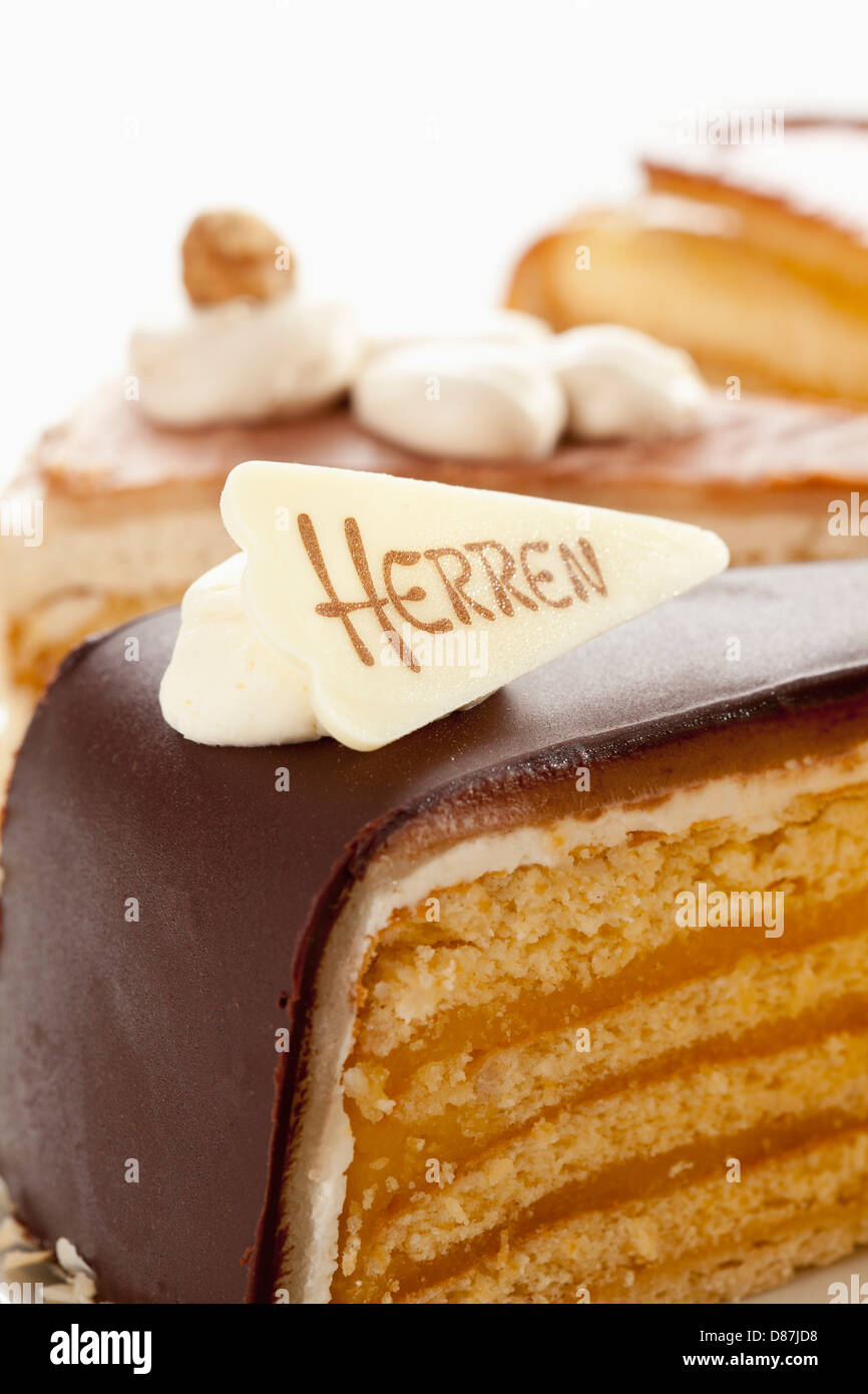 Variety of cakes on plate, close up Stock Photo - Alamy