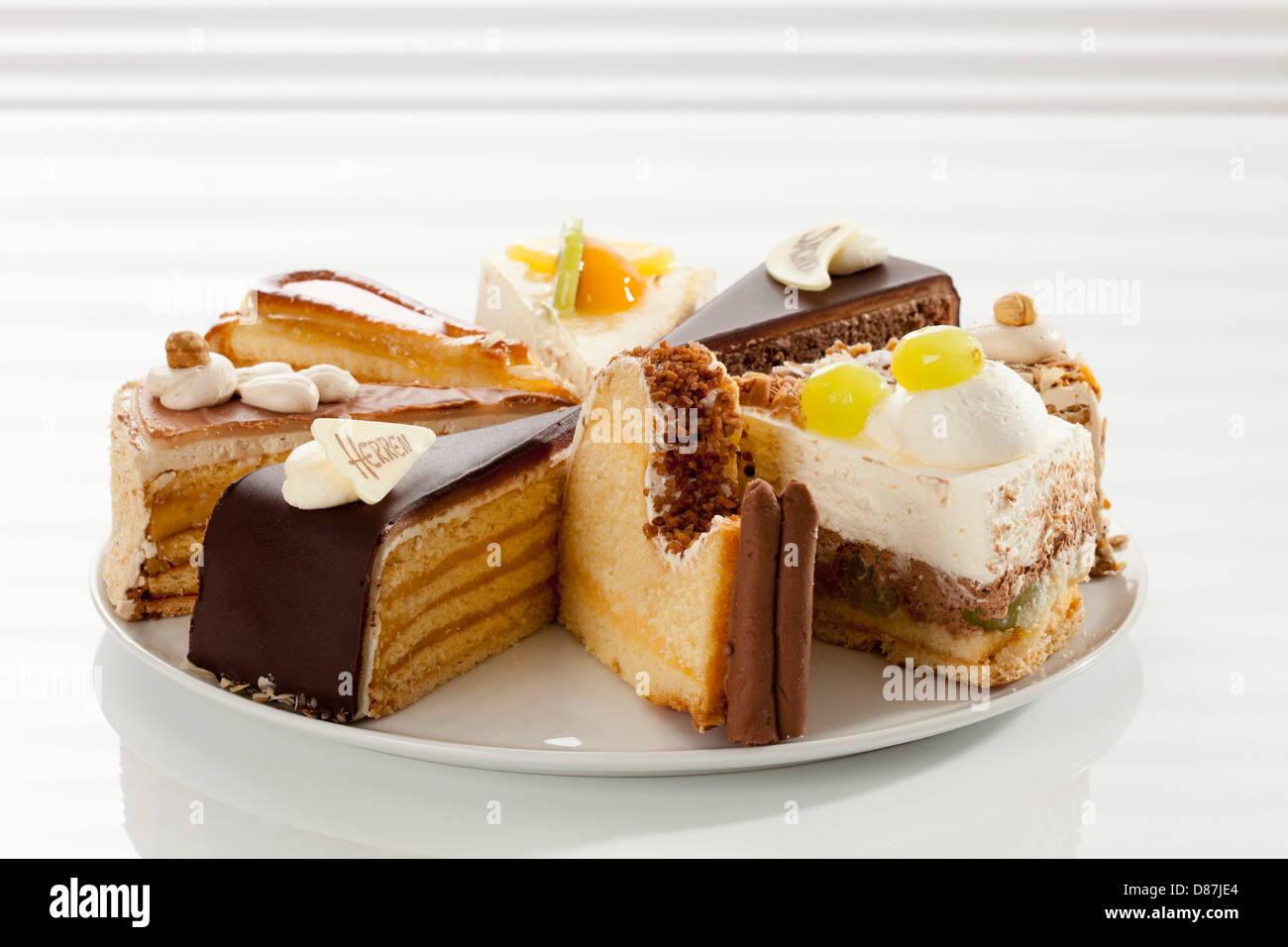 Variety of cakes on plate hi-res stock photography and images - Alamy