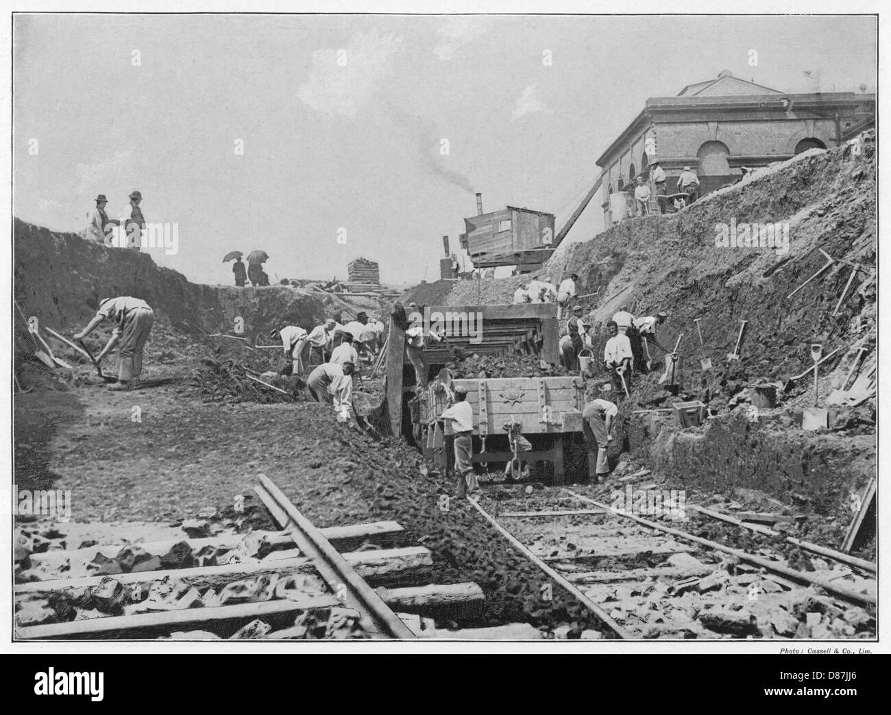 London to the North of England being Constructed 1897 Stock Photo - Alamy