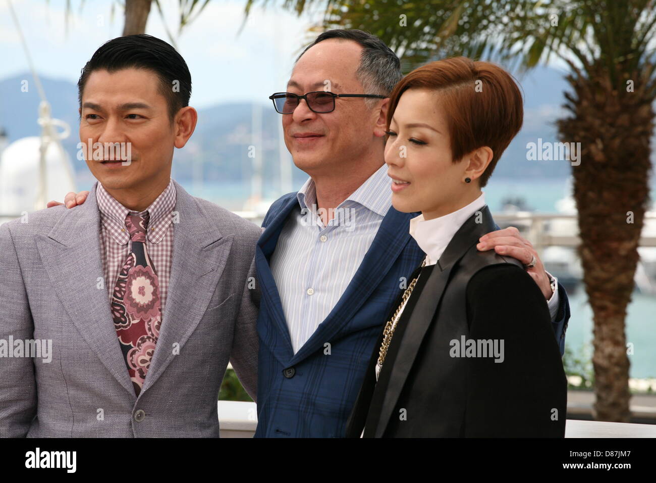 Cannes, France. 20th May 2013. Actor Andy Lau, Director Johnnie To and ...