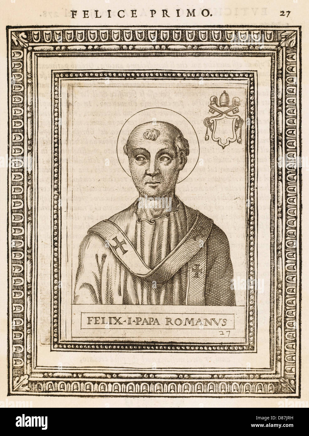 POPE FELIX I Stock Photo - Alamy