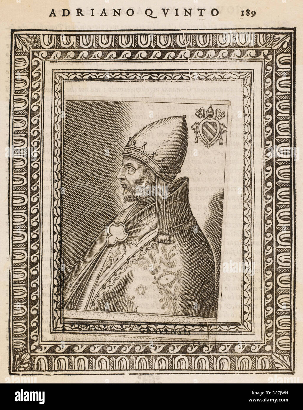 POPE HADRIANUS V Stock Photo - Alamy