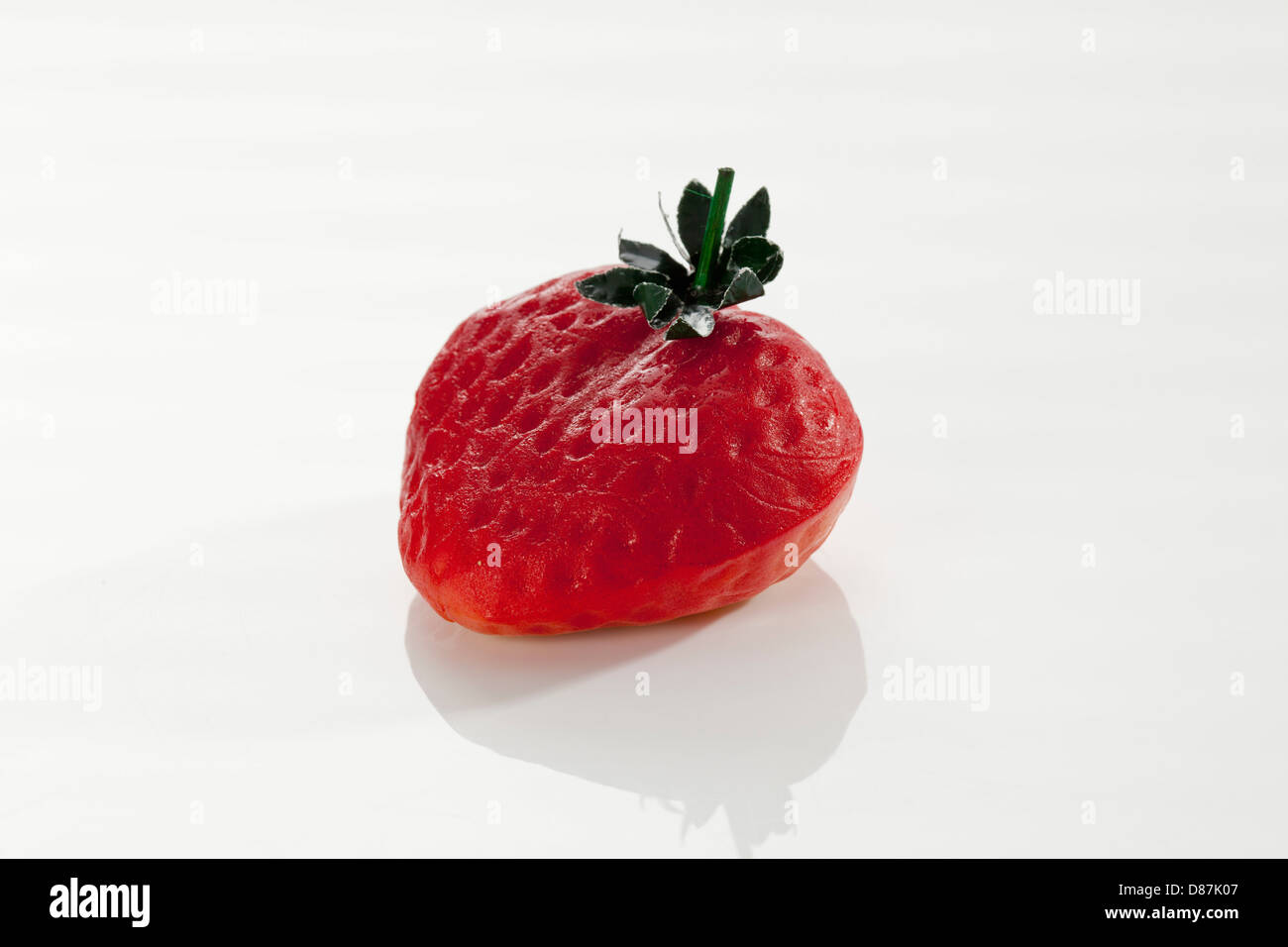 Marzipan as strawberry on white background, close up Stock Photo - Alamy