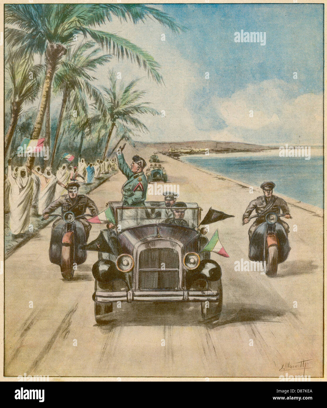 MUSSOLINI IN LIBYA Stock Photo - Alamy