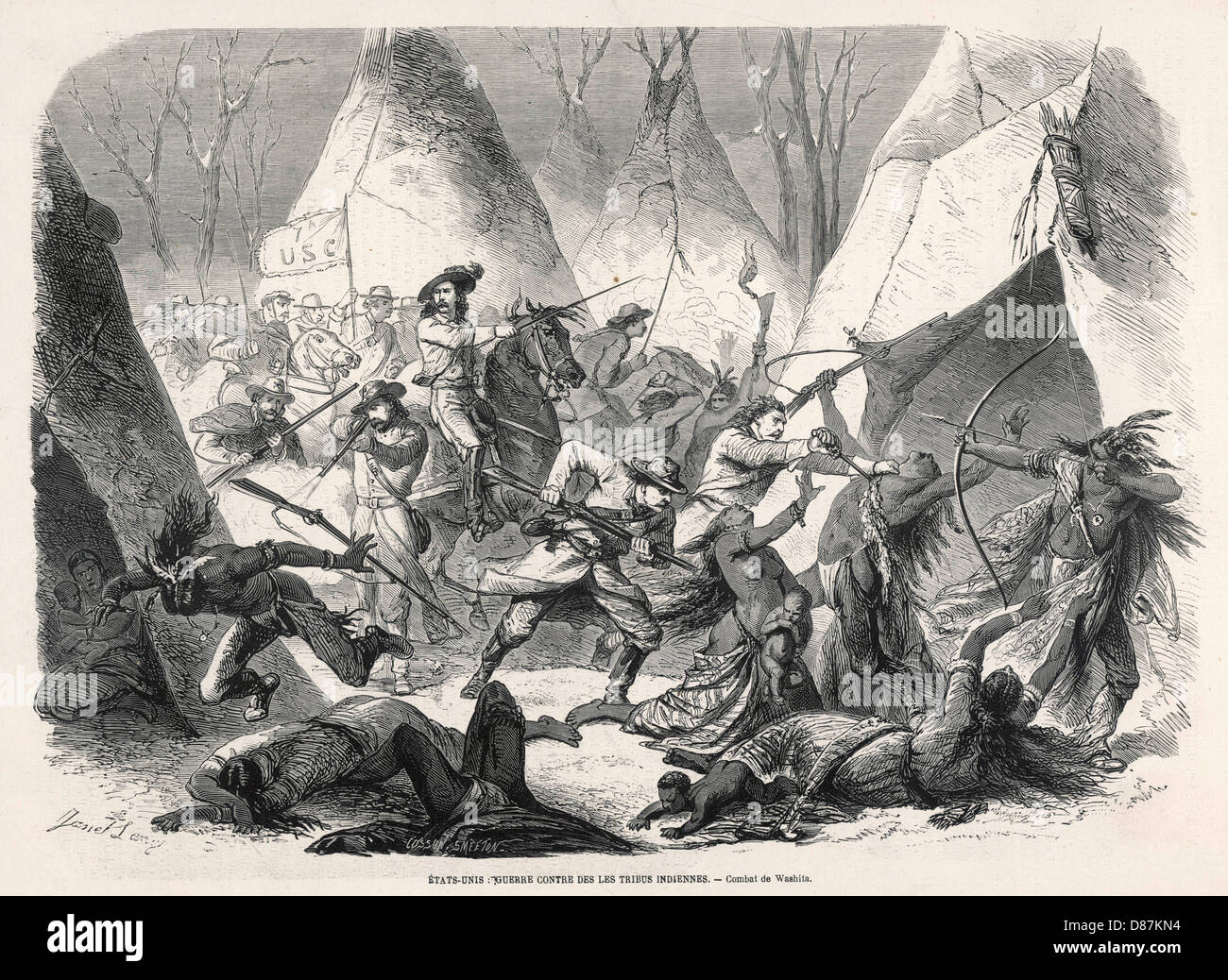 Massacre At Washita 1869 Stock Photo Alamy