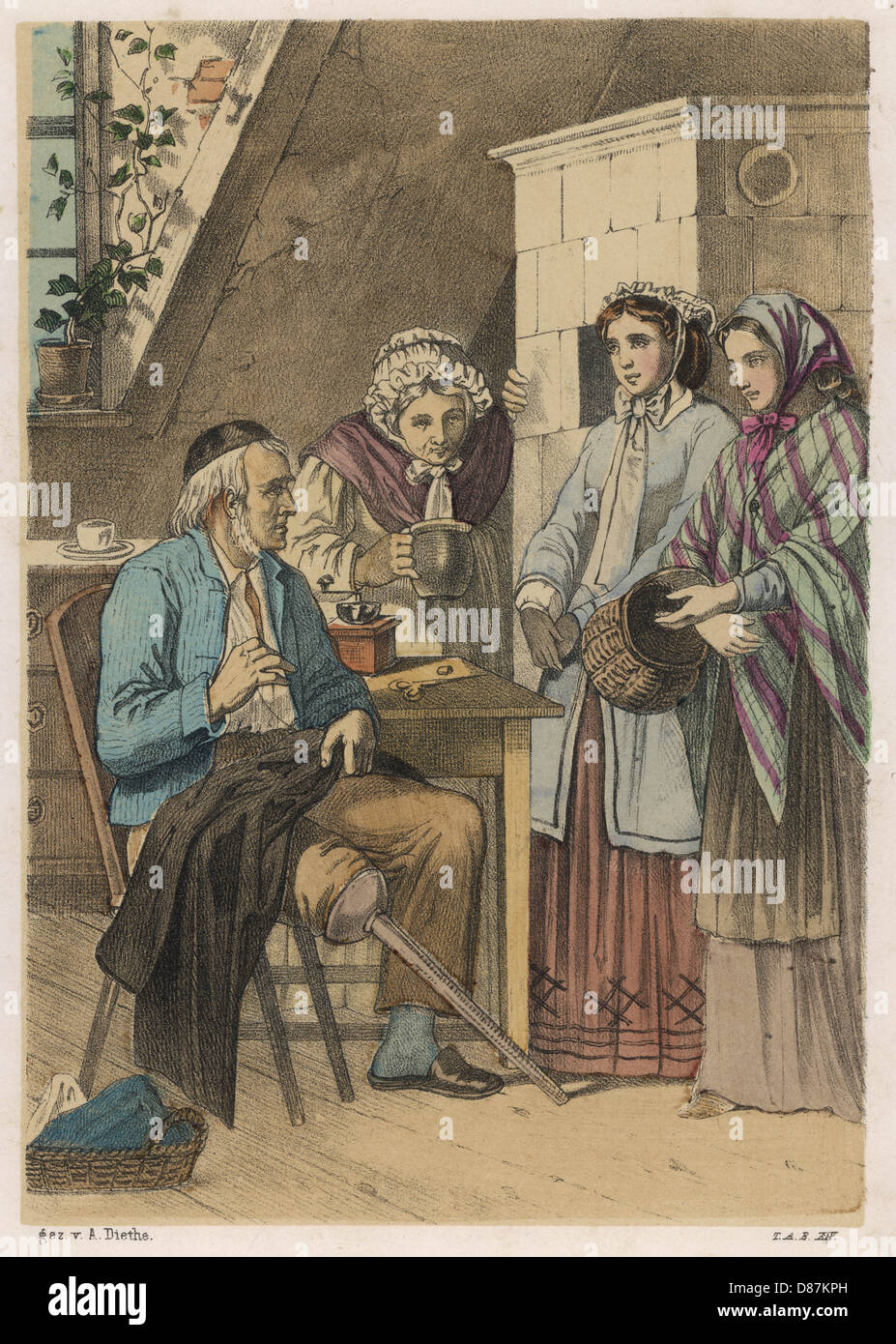 GERMAN DOMESTIC SCENE Stock Photo - Alamy