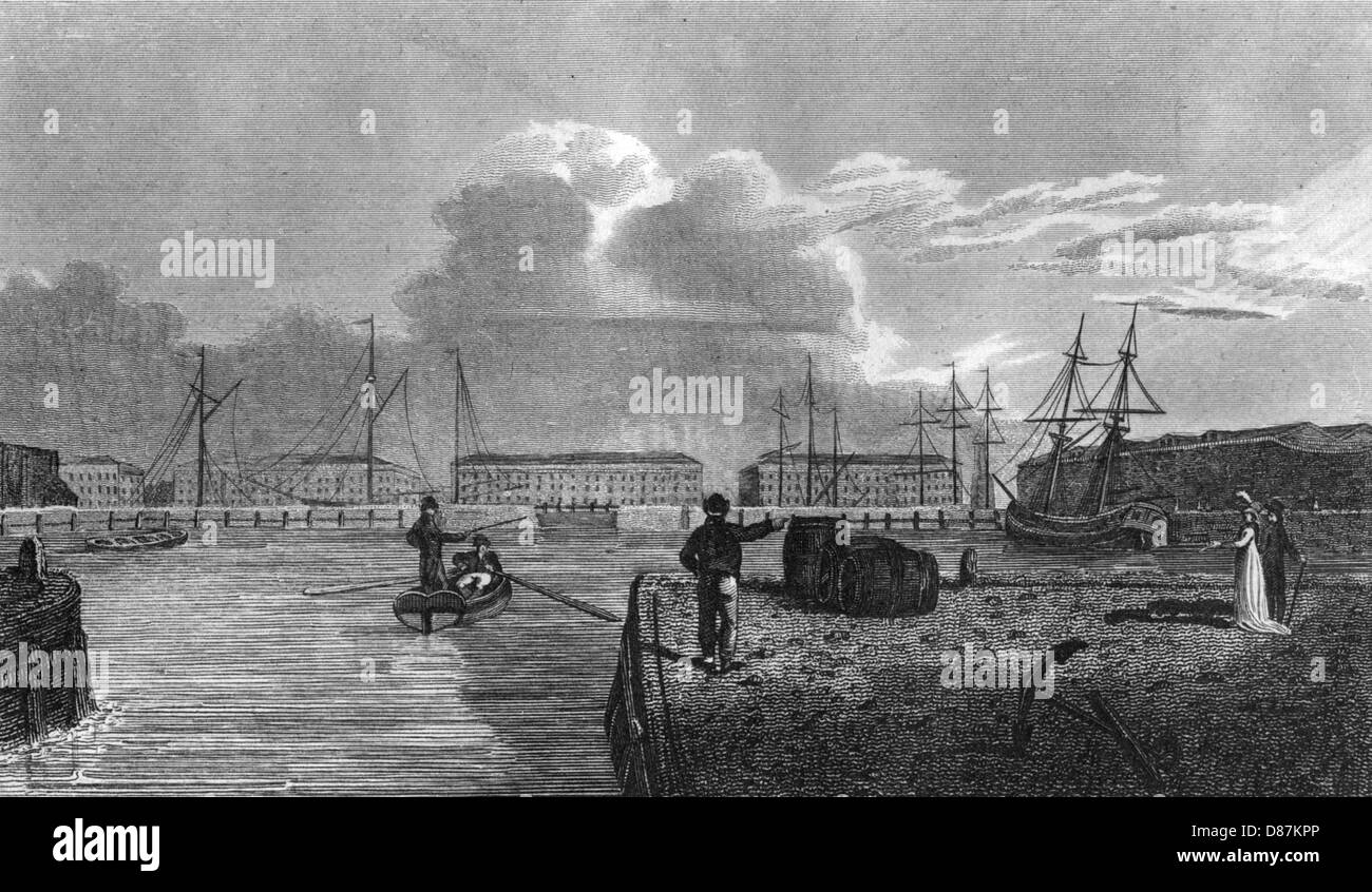 Docks - Wapping - 1800 Stock Photo - Alamy