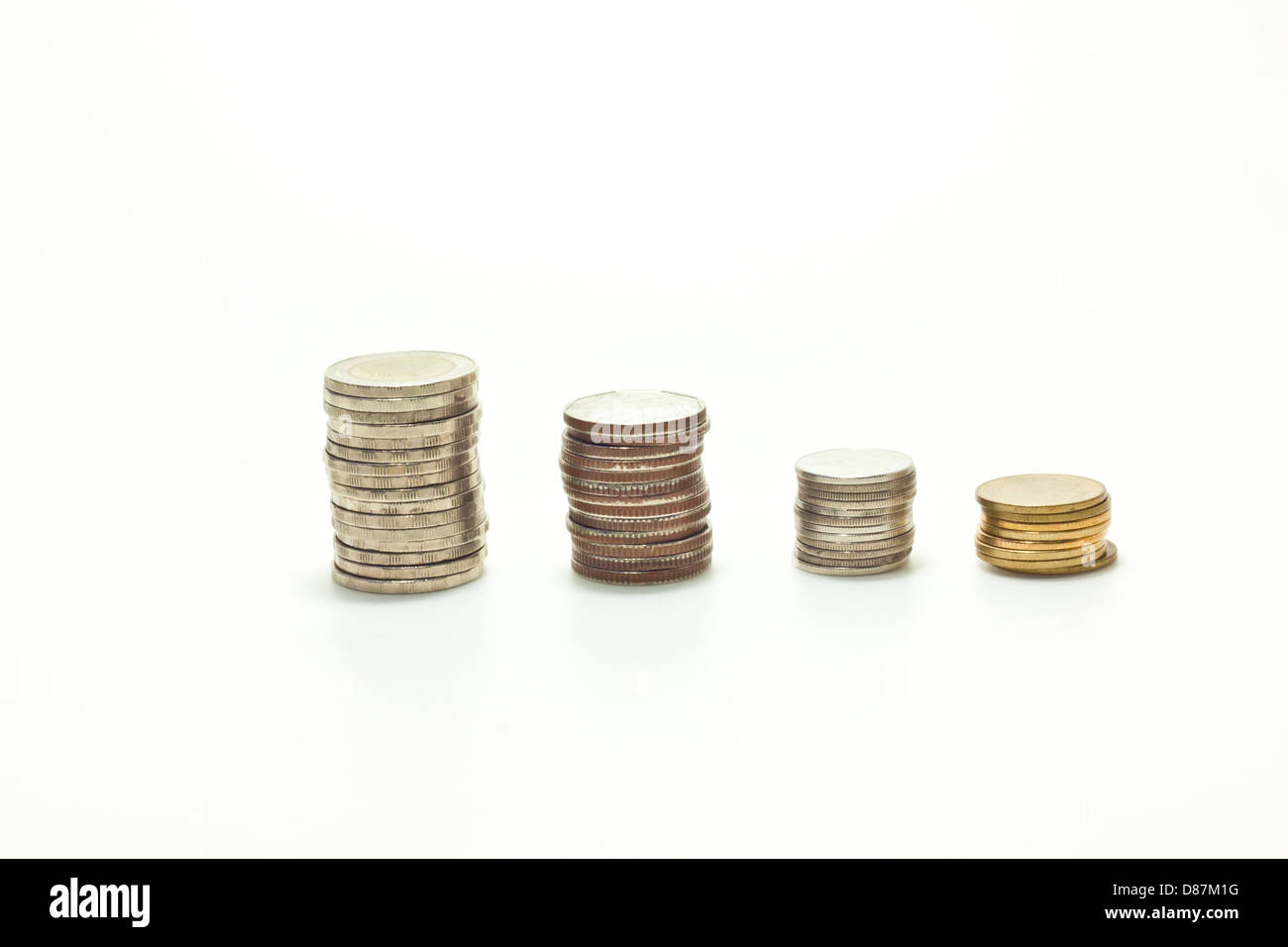 Illustration abstract dollar coins Cut Out Stock Images & Pictures - Alamy