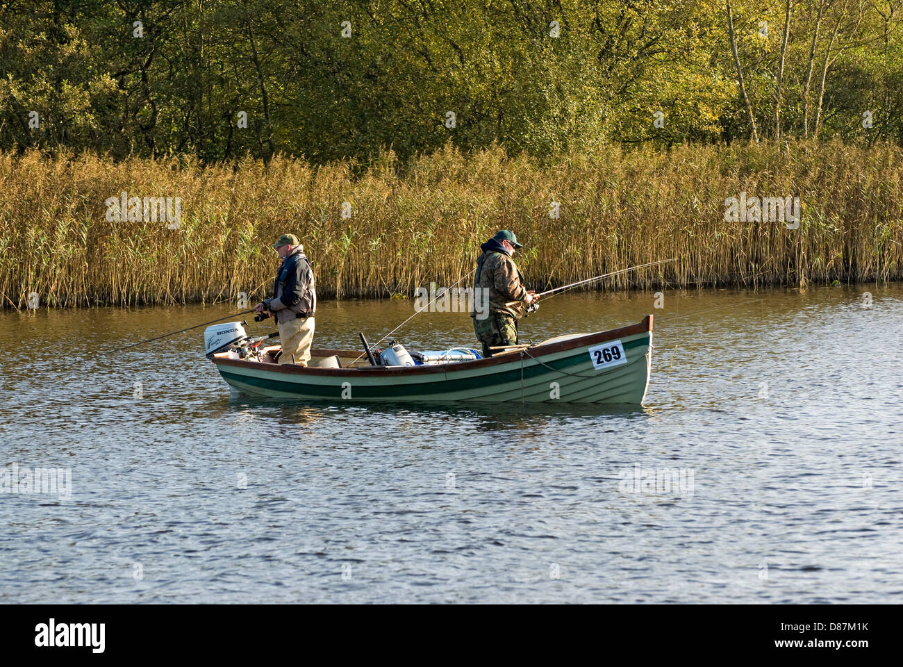 Fishing, Upper Lough Erne, County Fermanagh, Northern Ireland Stock ...