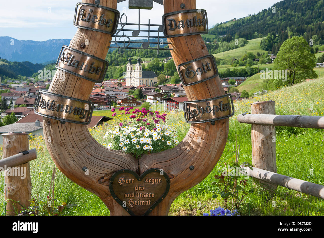 Austria tyrol brixental hopfgarten church hi-res stock photography and ...