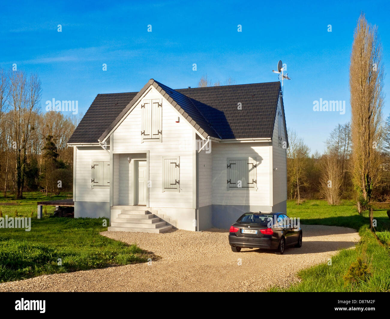 New French kit-built house - Indre-et-Loire, France Stock Photo - Alamy