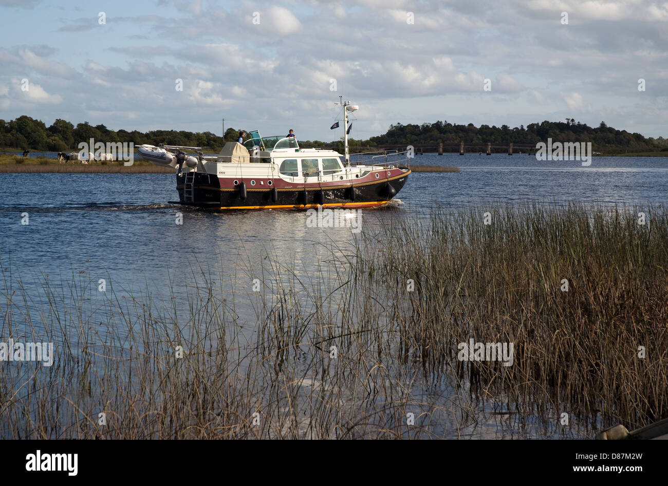 Cruising on Upper Lough Erne, County Fermanagh, Northern Ireland Stock ...