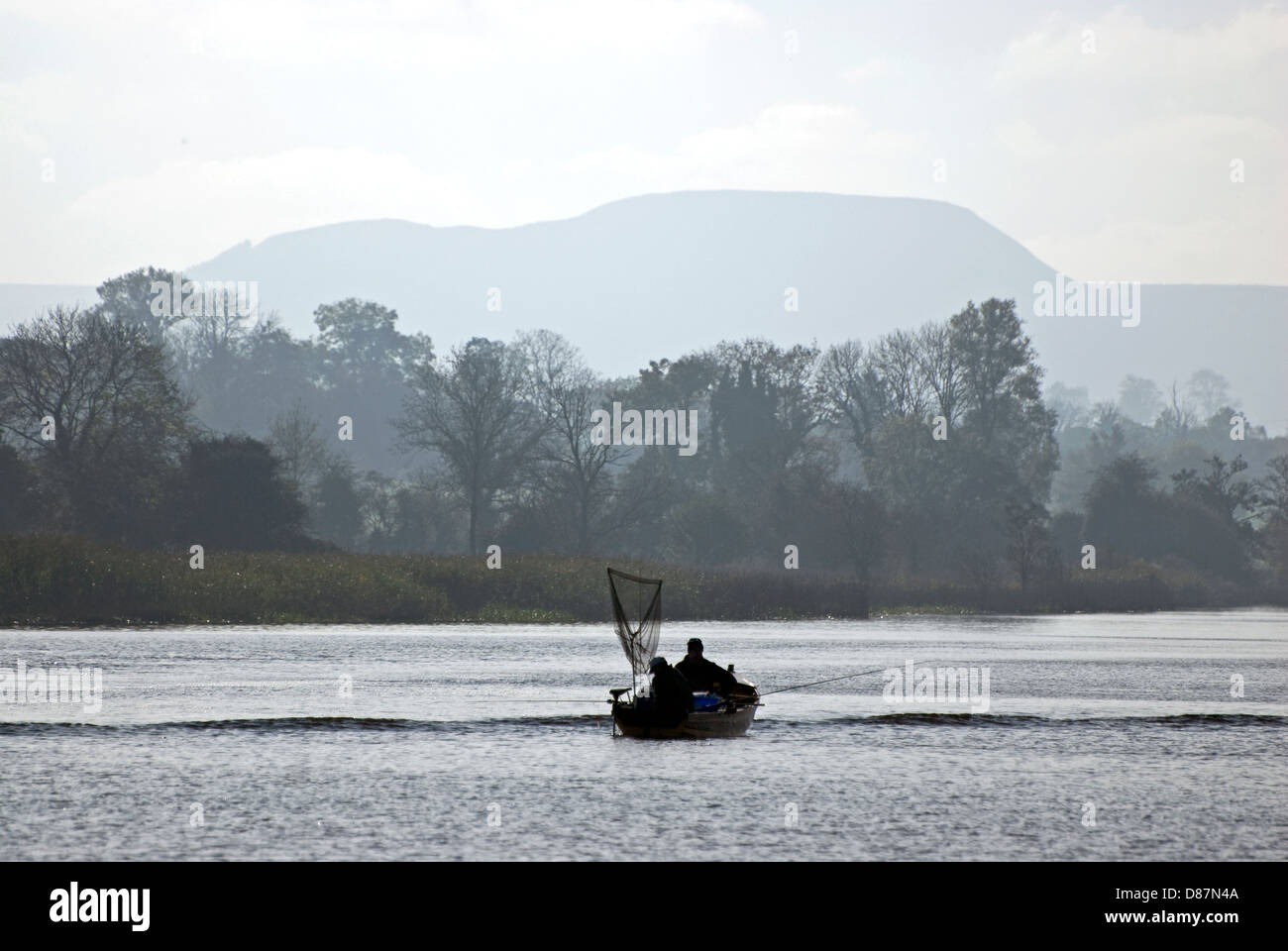 Fishing on Upper Lough Erne, County Fermanagh, Northern Ireland Stock ...