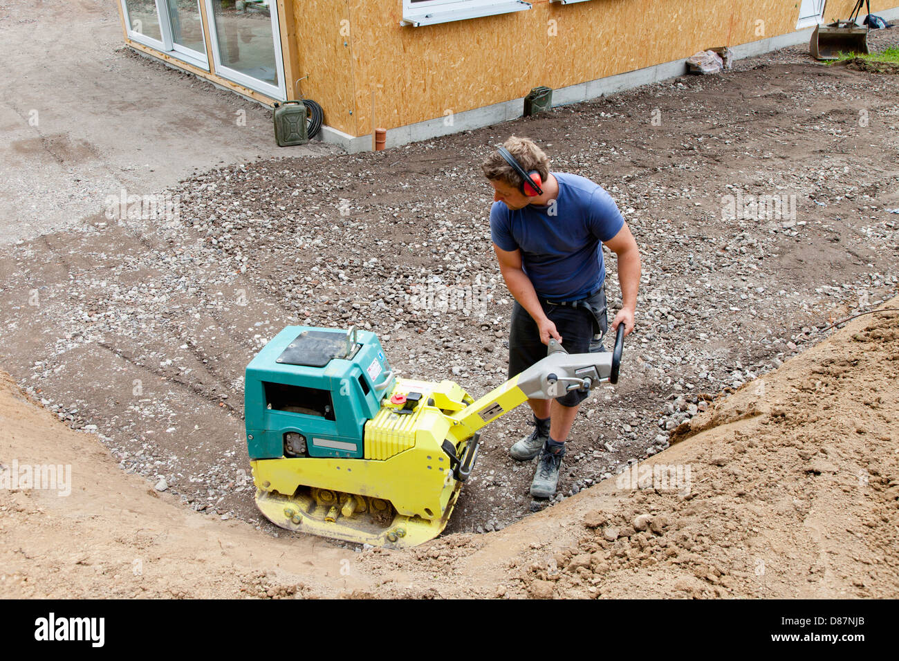Europe, Germany, Rhineland Palatinate, Construction of house building ...