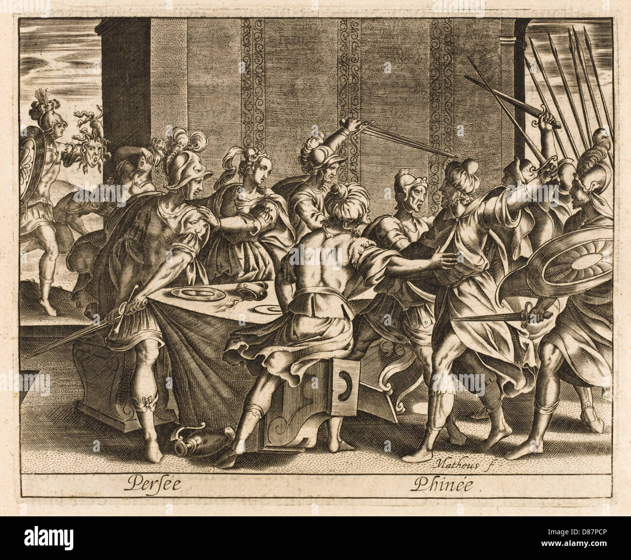 Perseus and Phineus Stock Photo - Alamy