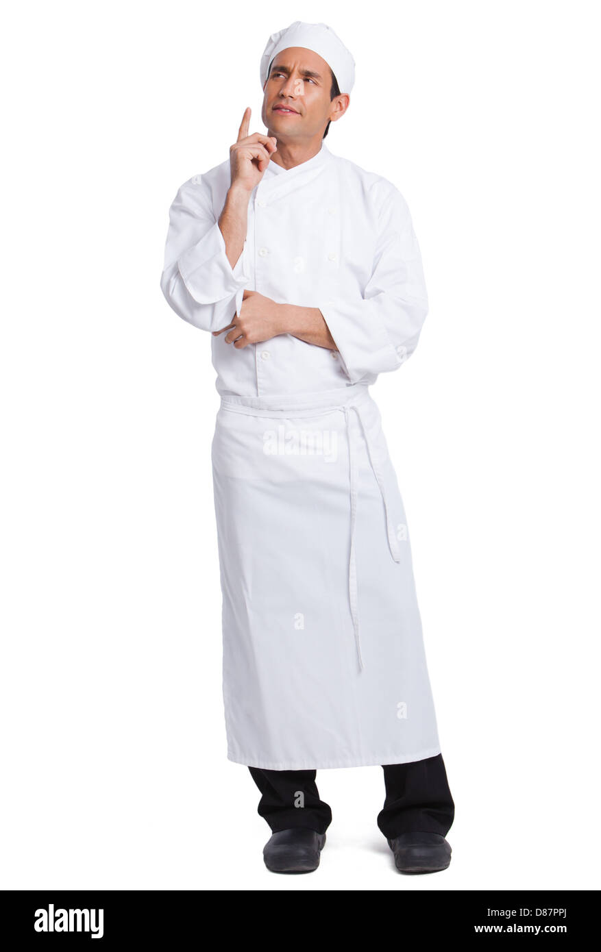 Male chef making hand gesturing isolated on white Stock Photo - Alamy