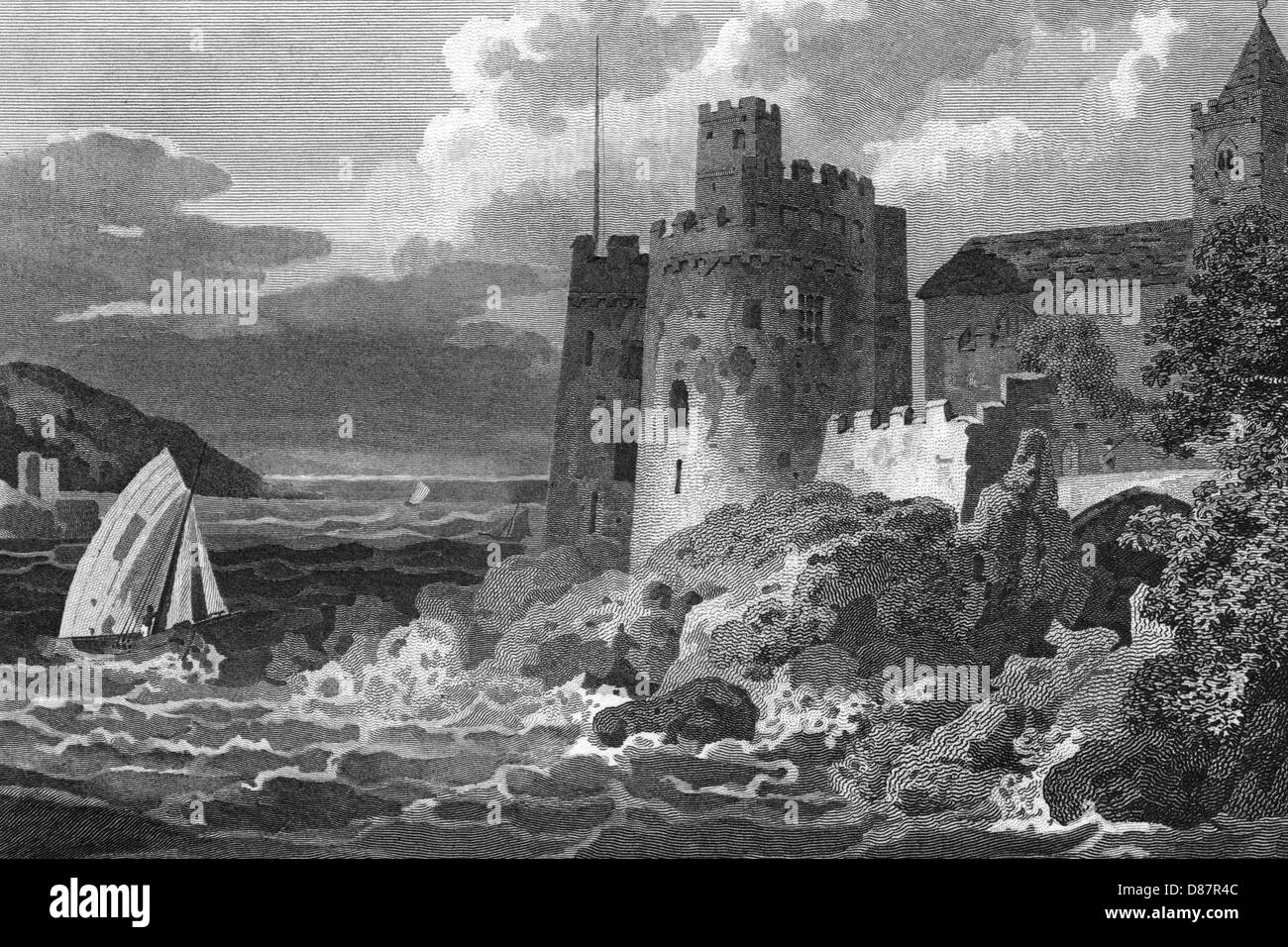 DARTMOUTH CASTLE 1807 Stock Photo - Alamy