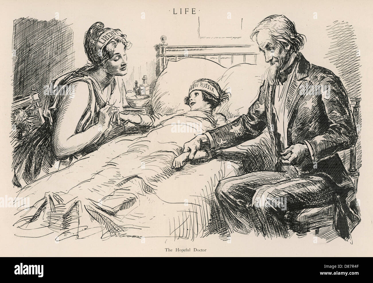 1918/RUSSIA & UNCLE SAM Stock Photo - Alamy