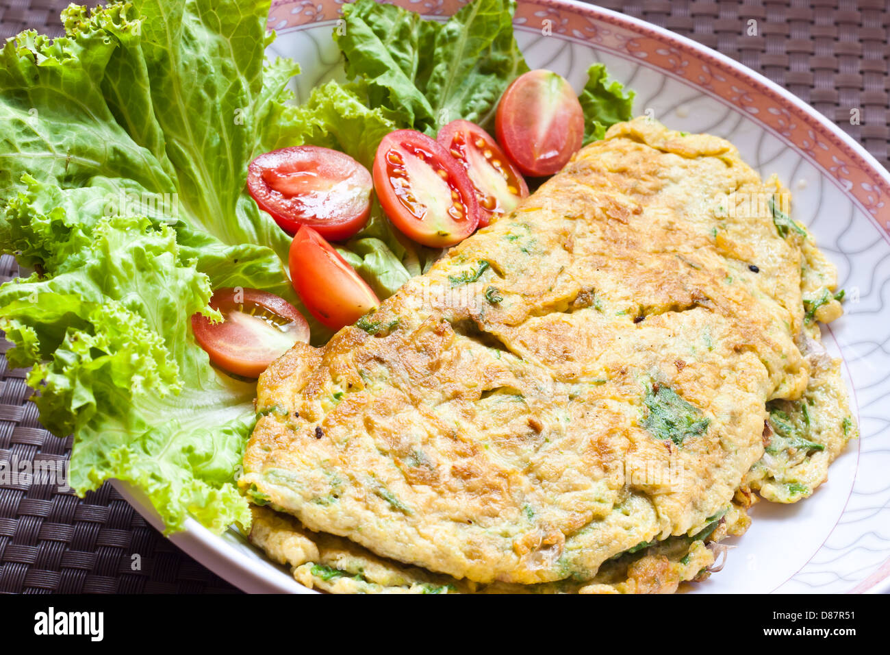 fried egg with vegetable Stock Photo - Alamy