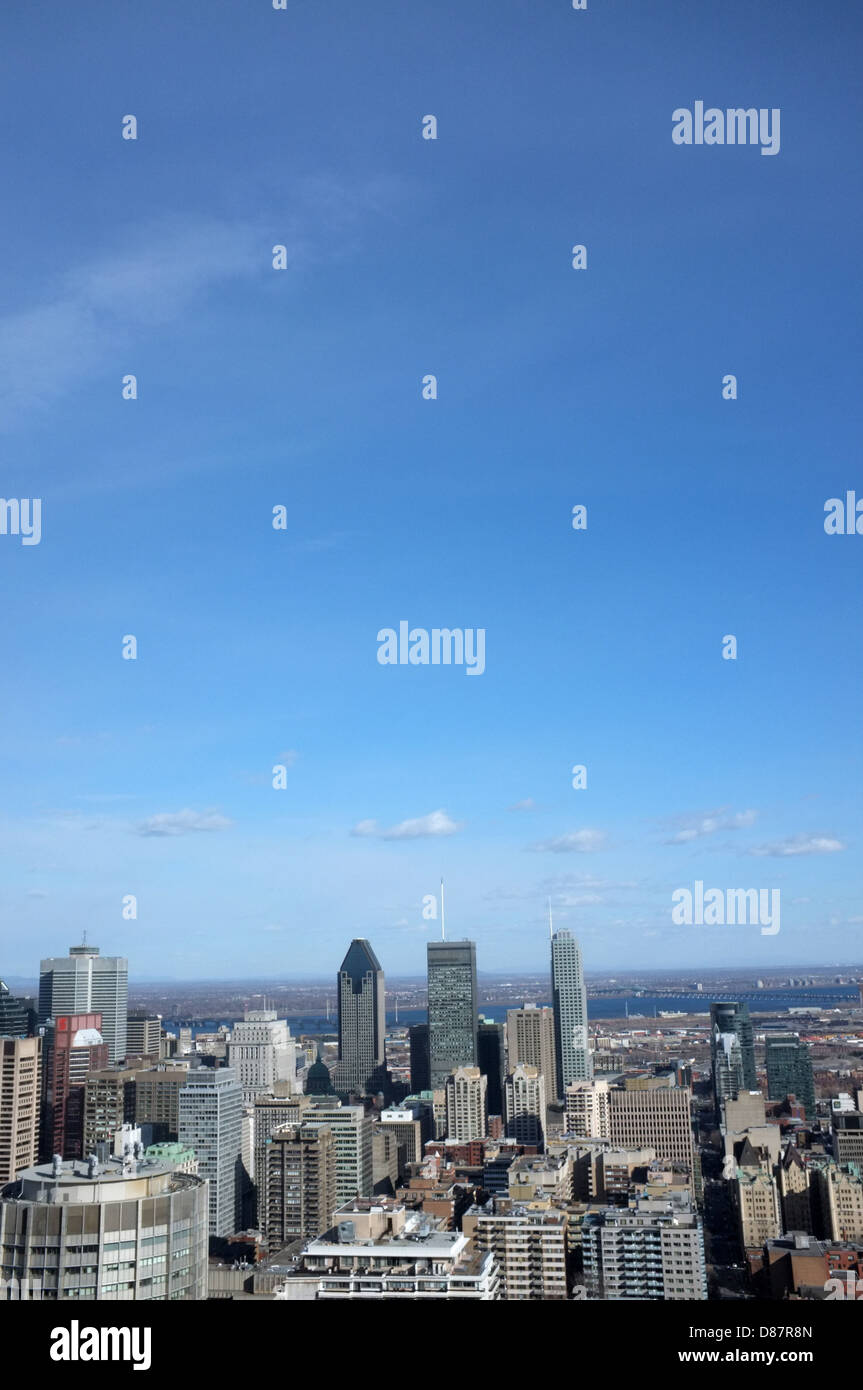 The view from Mont Royal of the city of Montreal, Quebec Stock Photo ...