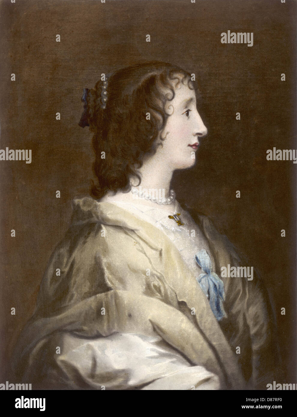 Queen Henrietta Maria, after Van Dyck Stock Photo - Alamy