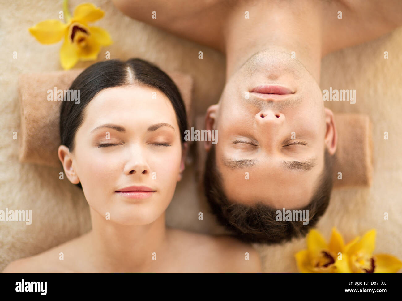 couple in spa Stock Photo - Alamy