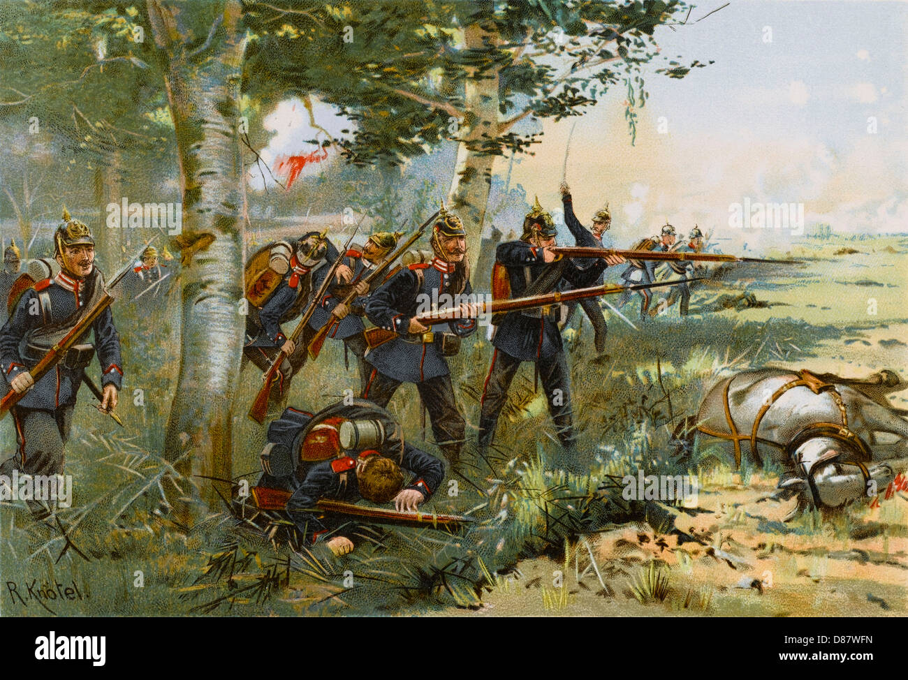 BATTLE OF ST PRIVAT 1870 Stock Photo - Alamy