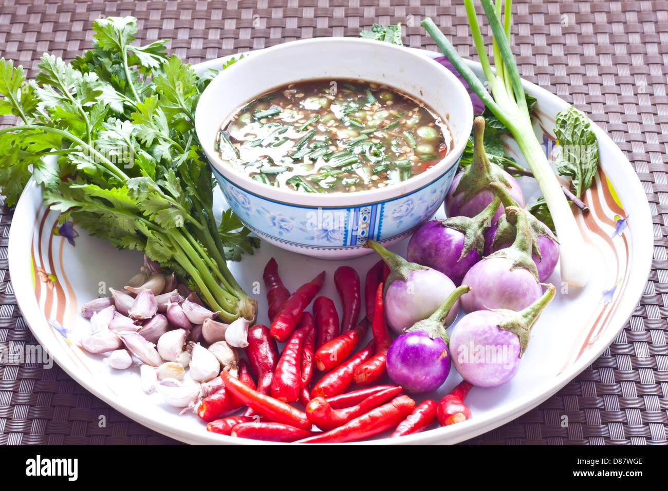 Chili paste with spices Stock Photo - Alamy