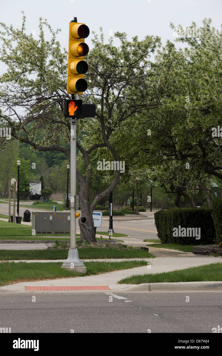 Traffic signal in downtown Montague, MI Stock Photo - Alamy