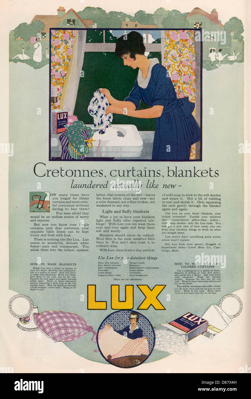 LUX ADVERTISEMENT 1919 Stock Photo - Alamy