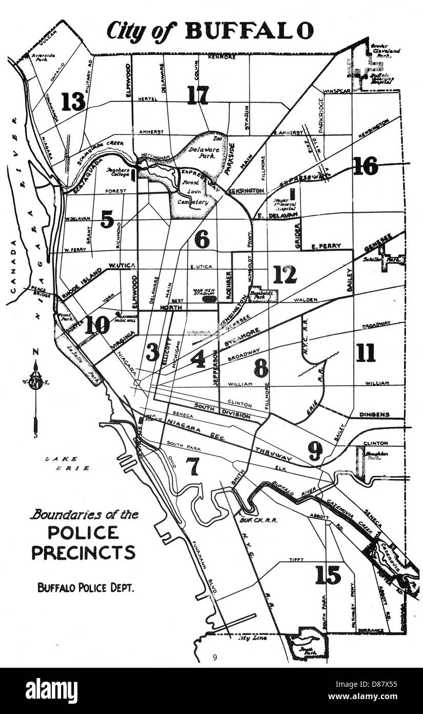 Buffalo Police Department Annual Report 1973 map Stock Photo - Alamy