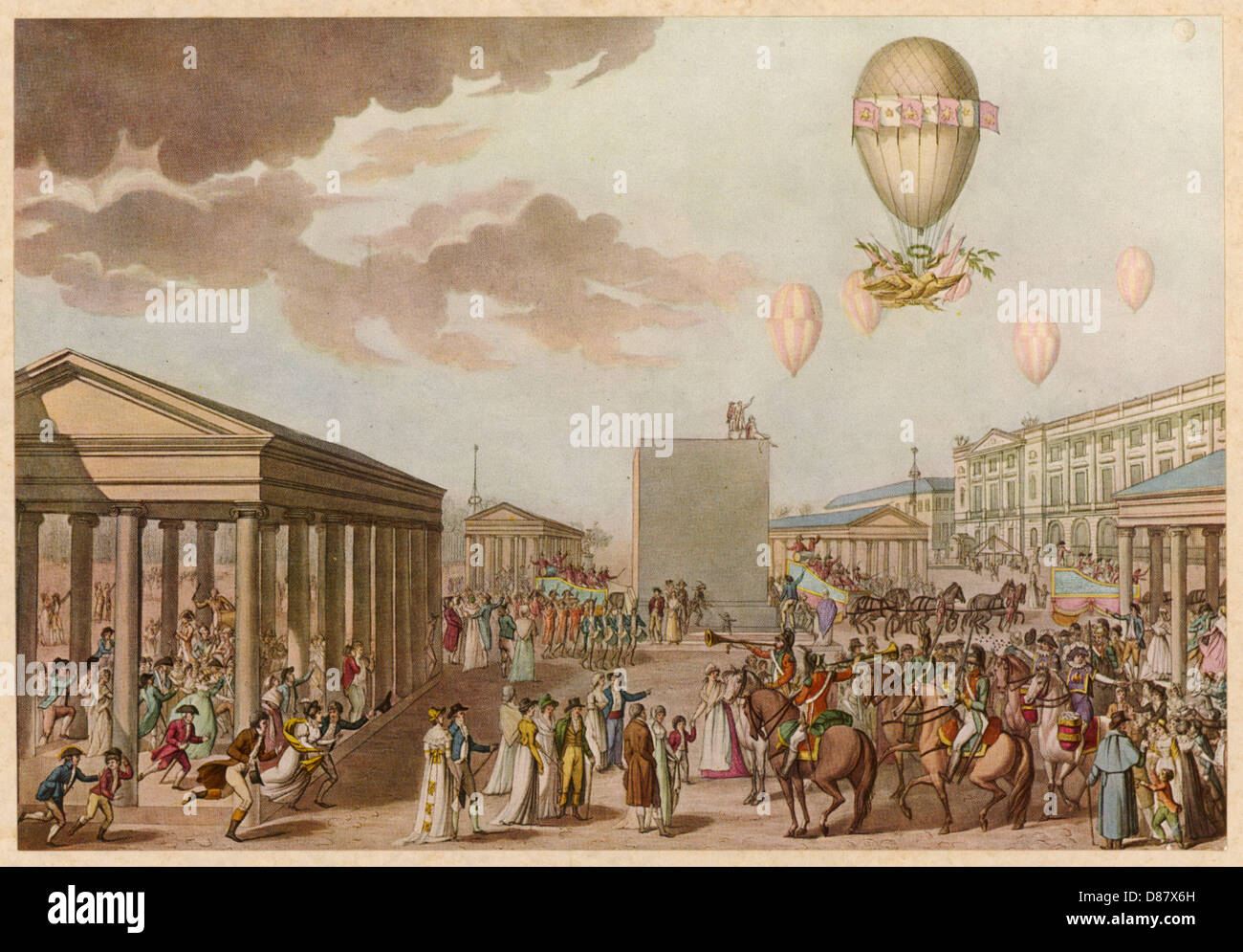 Coronation of Napoleon - Balloon Flight, Paris, 1804 Stock Photo - Alamy